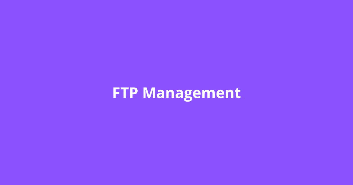 FTP Management - vHost