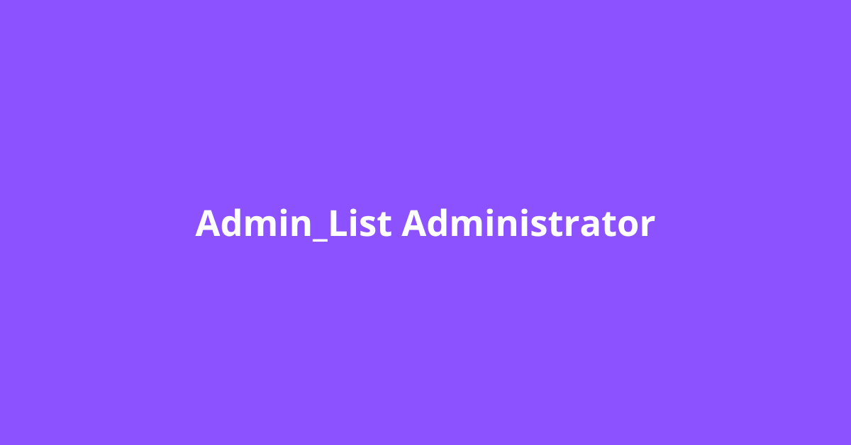 Admin_List Administrator - vHost